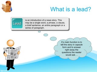 Basics on News & Feature Writing | PPT