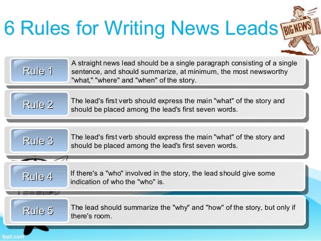 Basics on News & Feature Writing