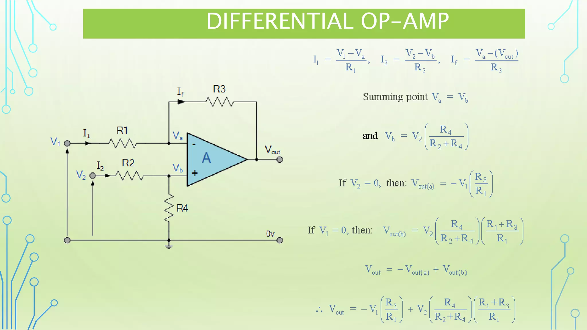 Basics on different types operational amplifier (op-amp) | PPTX