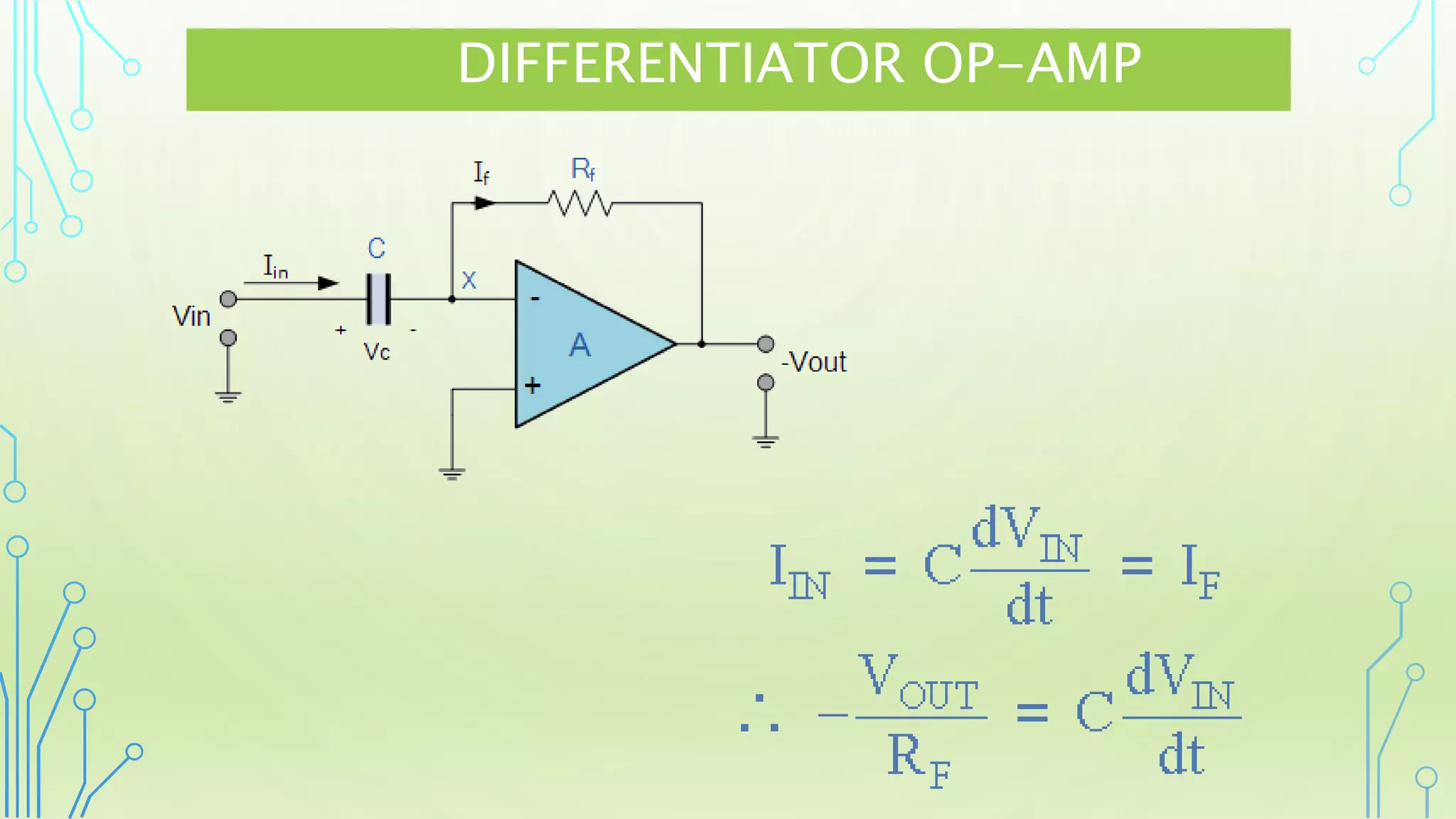 Basics on different types operational amplifier (op-amp) | PPTX