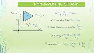 Basics on different types operational amplifier (op-amp) | PPTX