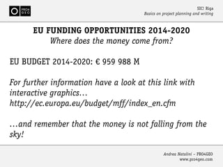 Basics on EU project planning and writing | PPT