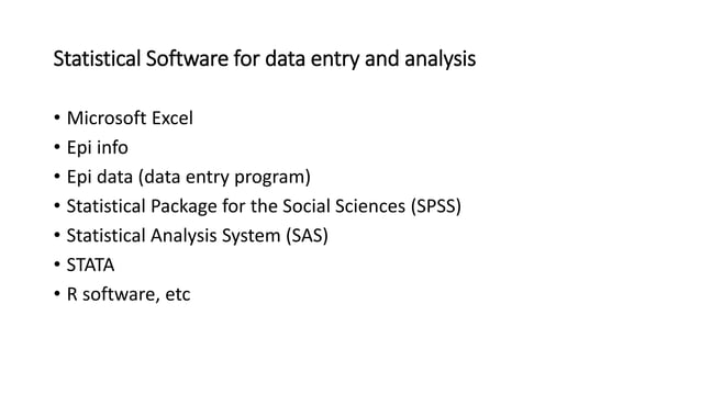 Basics on statistical data analysis | PPT