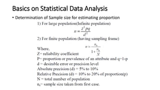 Basics on statistical data analysis | PPTX