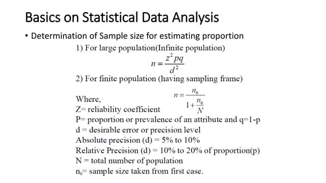 Basics on statistical data analysis | PPT
