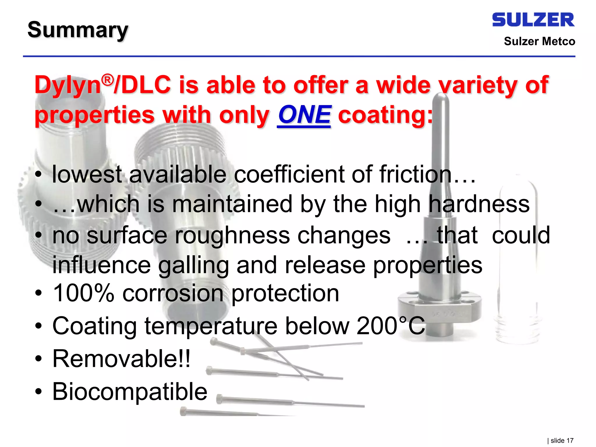 Basics On Sulzer Metco Dlc Coatings 070710 | PDF