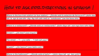 Basic spanish phrases in order to get by in Spain | PPTX