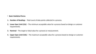 Basic SPC Terms are explained in the ppt | PPT