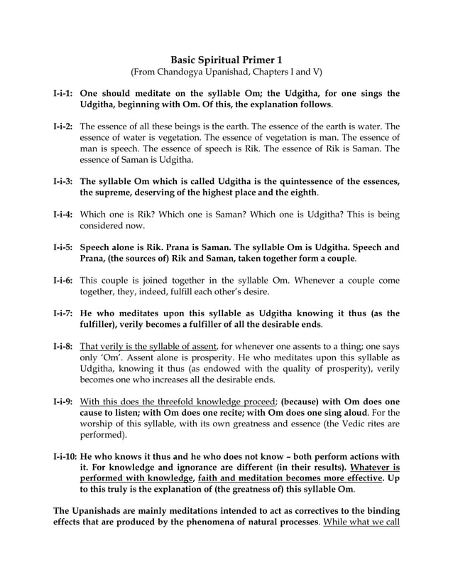 Basic Spiritual Primer 1 (Birth, Death and Rebirth) | PDF