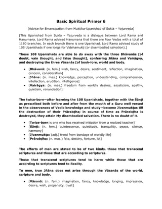 Basic Spiritual Primer 6 (Way to Liberation) | PDF