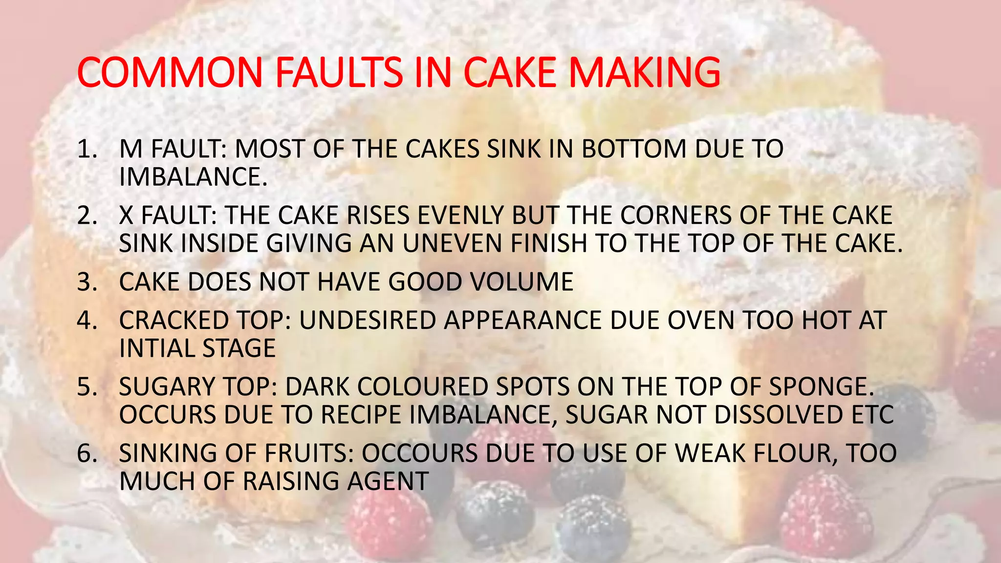 Basic sponges and cakes | PPTX