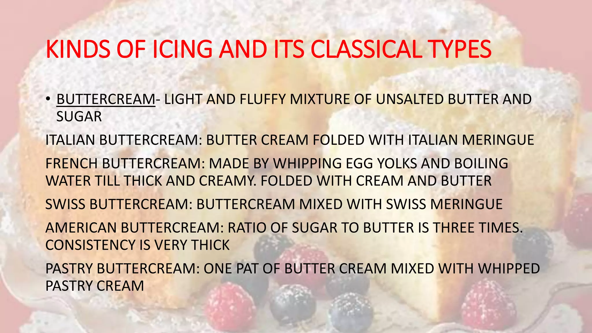 Basic sponges and cakes | PPTX