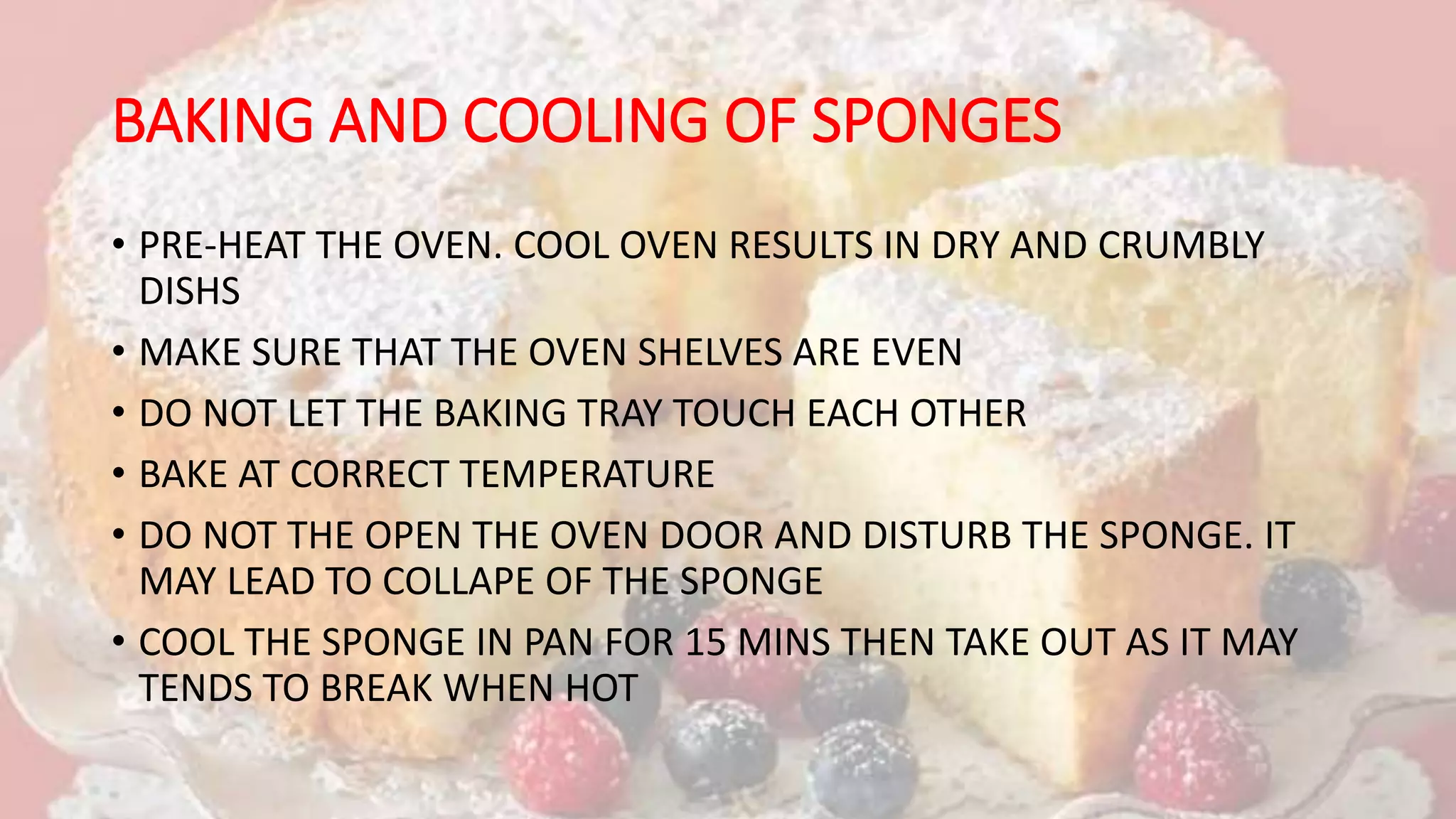 Basic sponges and cakes | PPTX