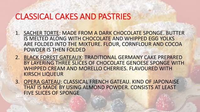 Basic sponges and cakes | PPTX | Desserts and Baking | Food & Drink