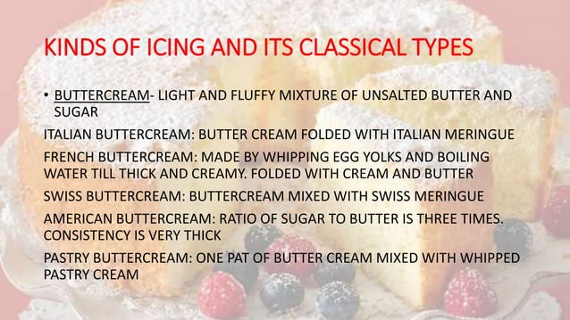 Basic sponges and cakes | PPTX | Desserts and Baking | Food & Drink