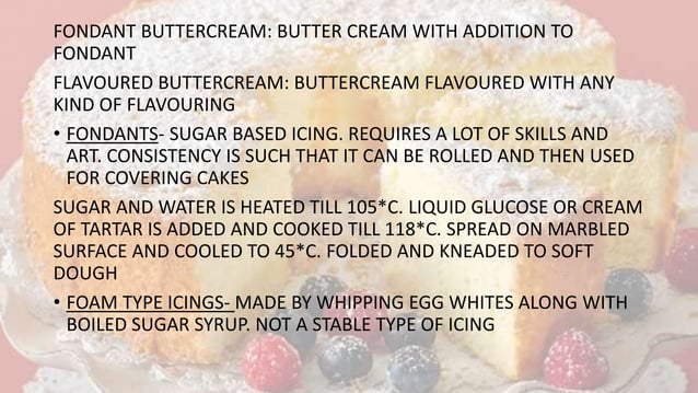 Basic sponges and cakes | PPTX | Desserts and Baking | Food & Drink