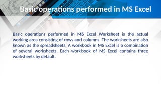 Mastering the Essentials: An Overview of MS Excel Fundamental Concepts ...