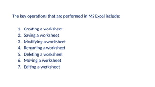 Mastering the Essentials: An Overview of MS Excel Fundamental Concepts ...