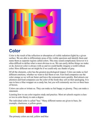 Basics pt1 elements of art | ODT