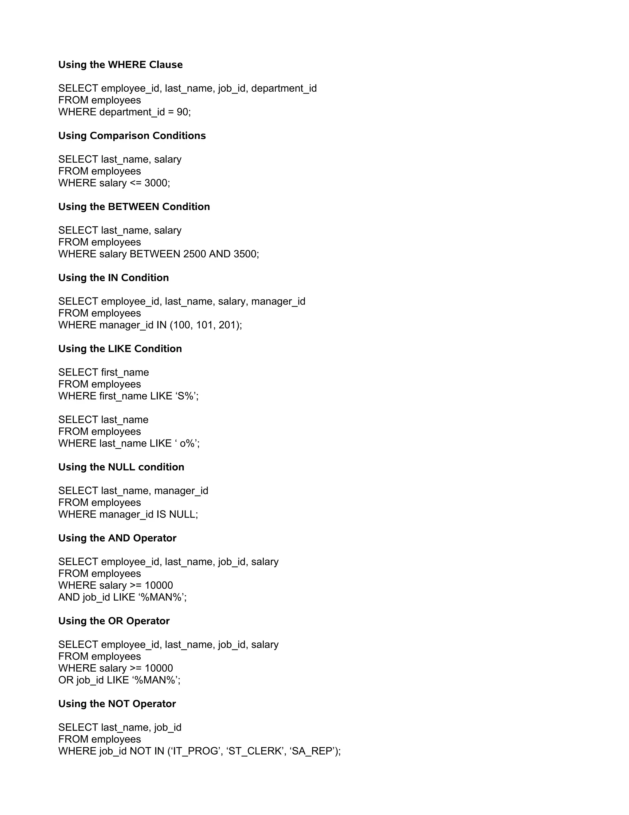 Basic Sql Handouts Pdf