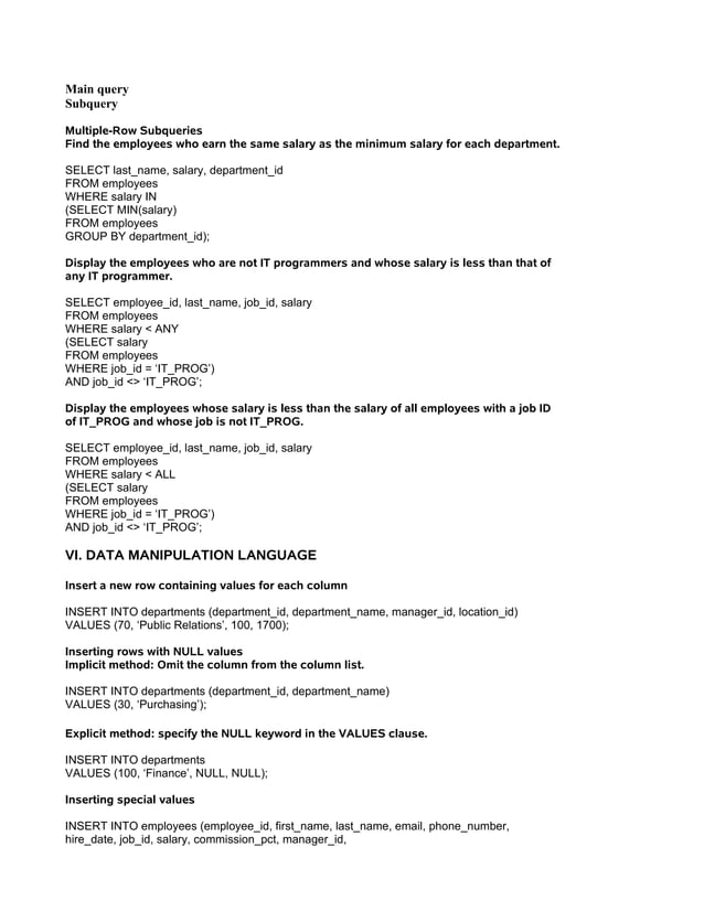 Basic Sql Handouts Pdf