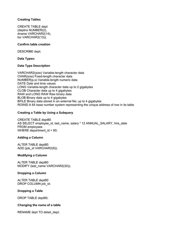 Basic Sql Handouts Pdf