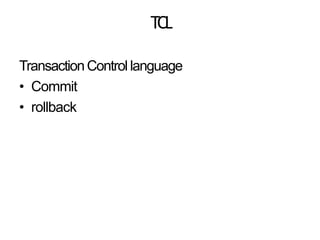 Basic sql Commands | PPTX