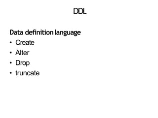 Basic sql Commands | PPTX