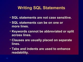 Basic sql statements | PPT