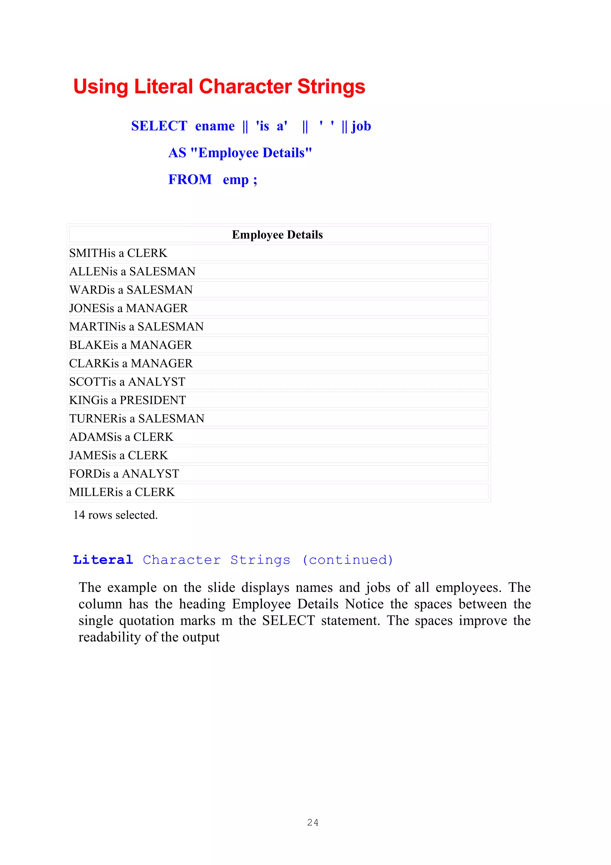 Basic sqlstatements | PDF