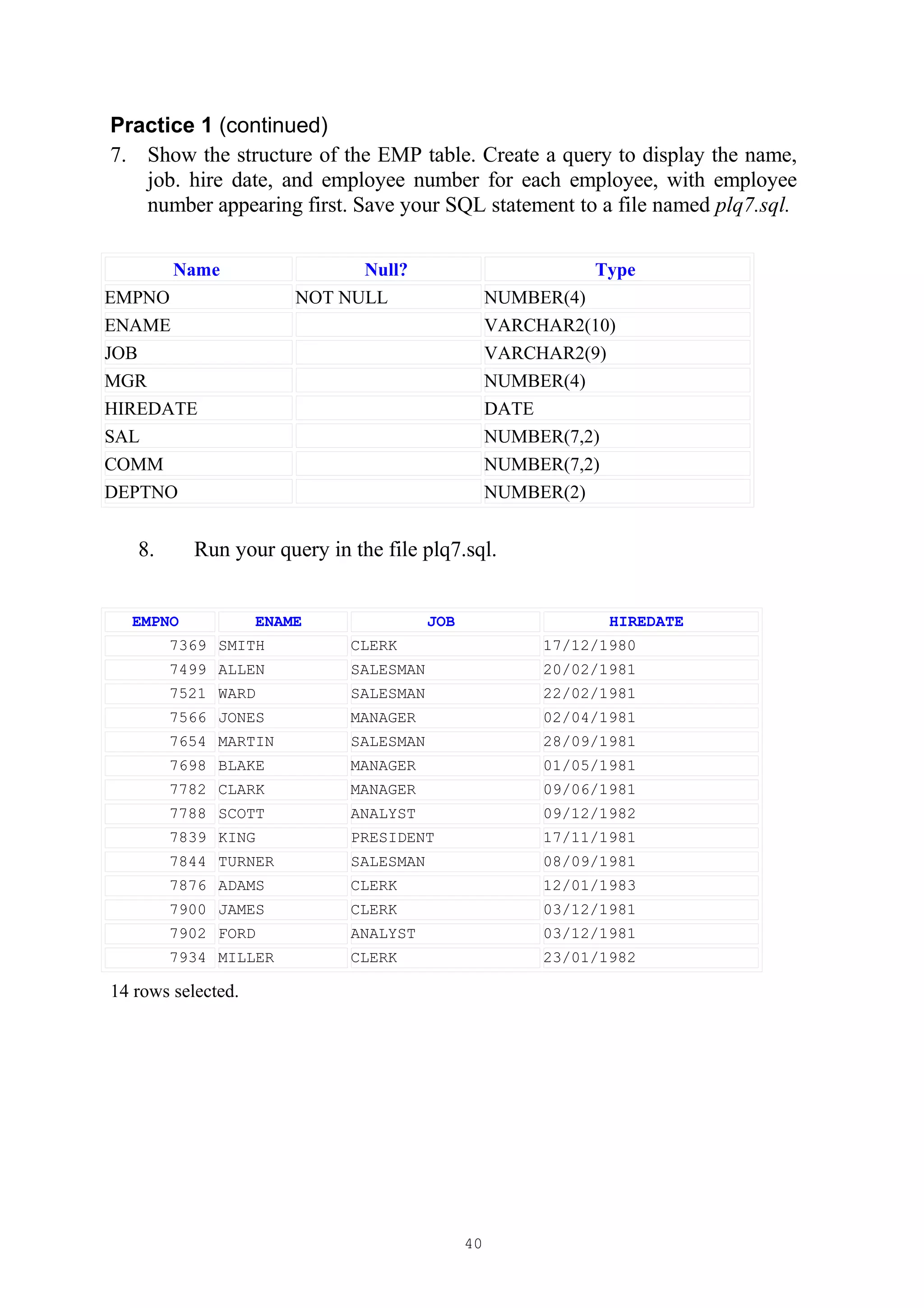 Basic sqlstatements | PDF