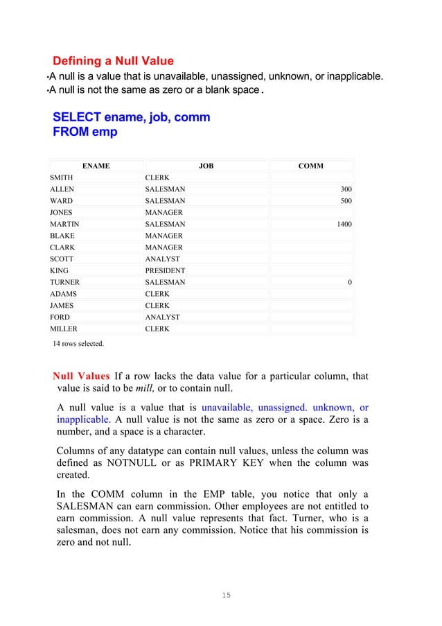 Basic sqlstatements | PDF