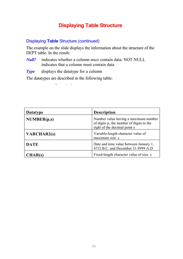 Basic sqlstatements | PDF