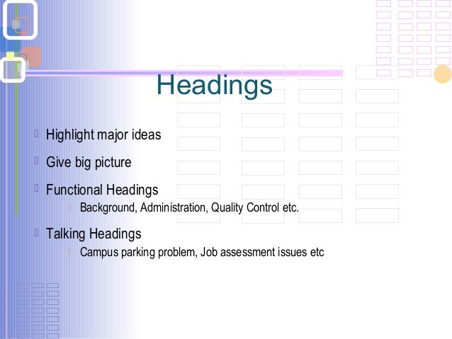 Basics (Reports Writing 2)