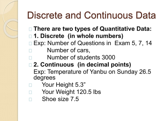 Basics stat ppt-types of data | PPTX | Biological Sciences | Science