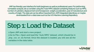 Basics Steps of Correlation Analysis in JMP Software.pdf | Physics | Science