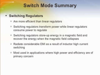 Basics switching regulators | PPTX