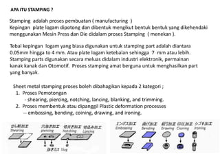 Basic stamping training | PPTX
