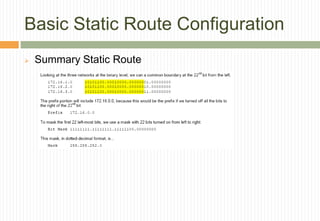 Basic Static Route Configuration | PPT