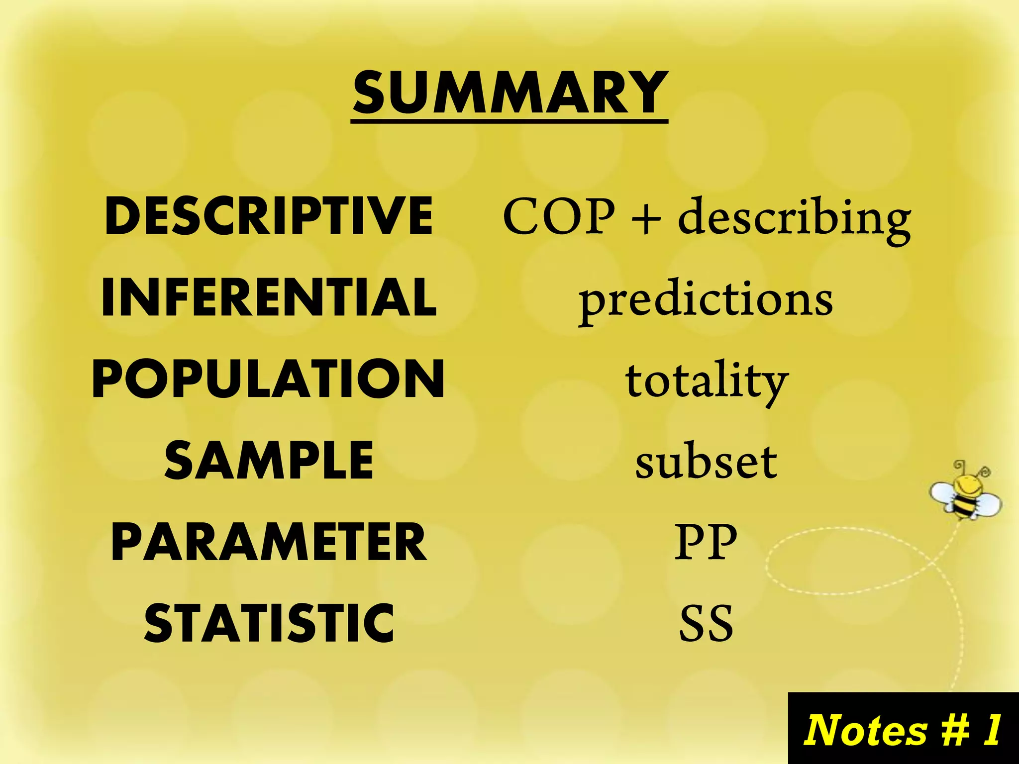 Introduction to Statistics - Basic Statistical Terms | PDF