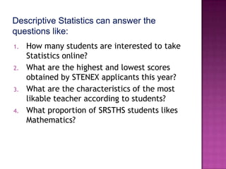 Basic statistics | PPT