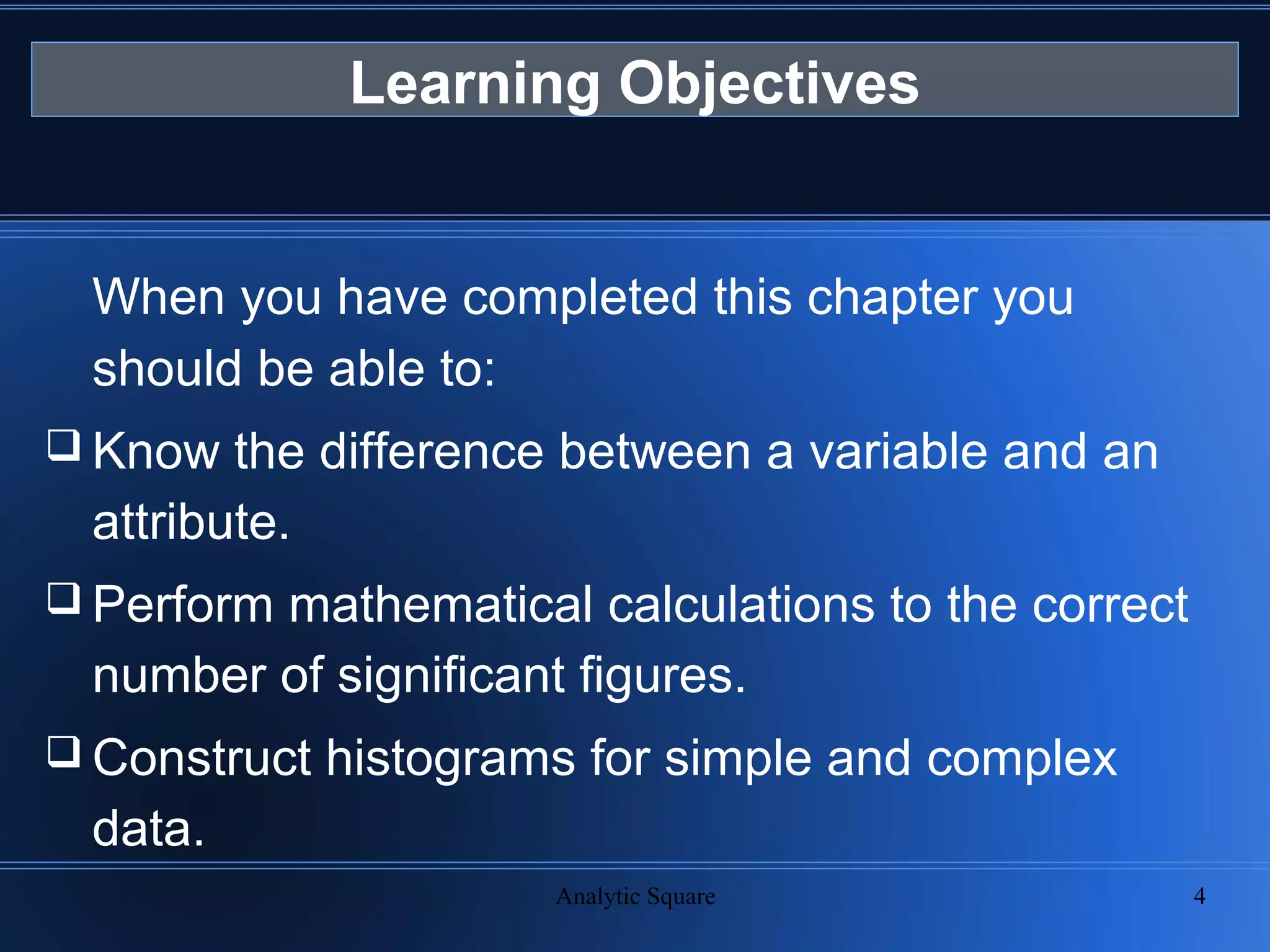 Basic Statistics to start Analytics | PPT
