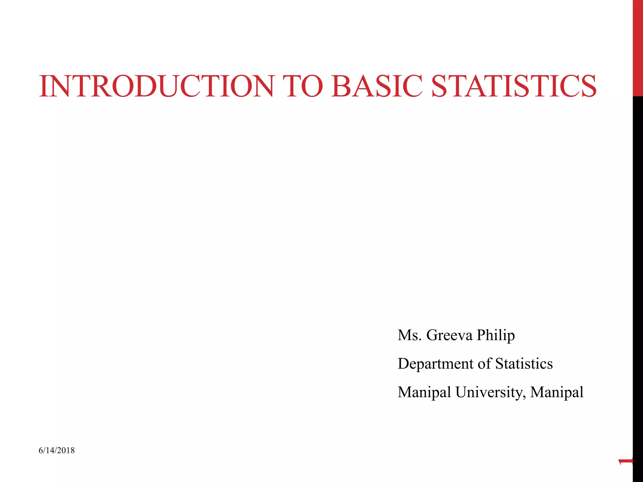 Basic statistics | PPT