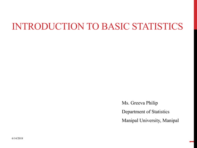 Basic statistics | PPT
