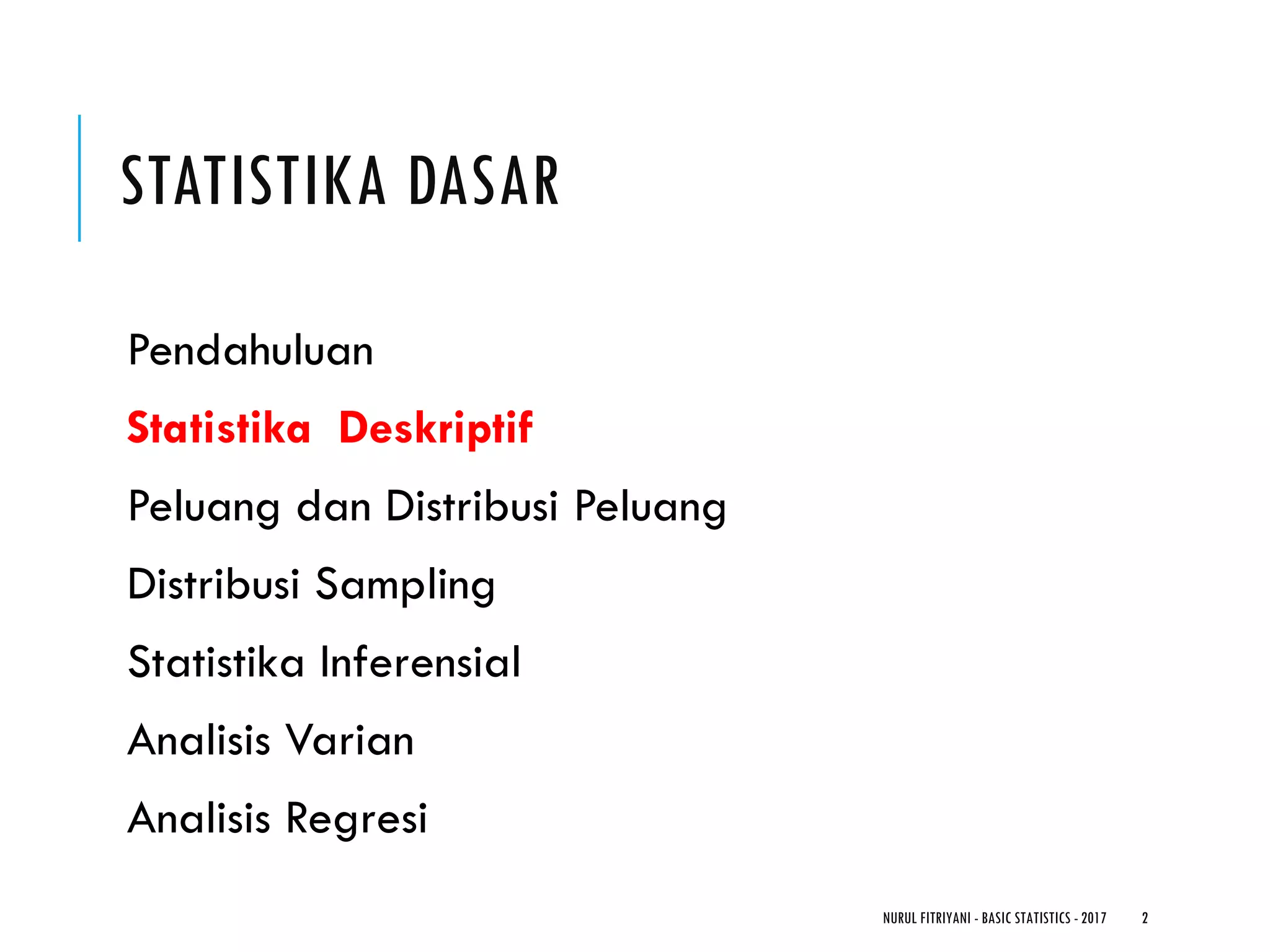 statistika dasar 2 - statistika deskriptifxm\ | PPT