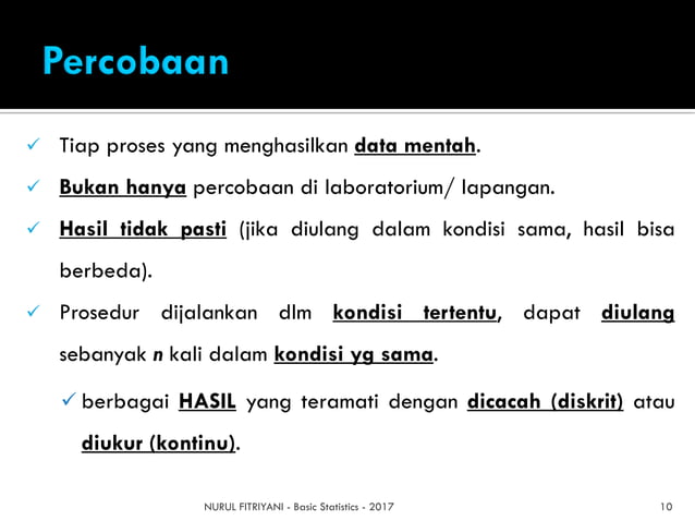 Basic statistics 4 - probability and its distributions | PPT