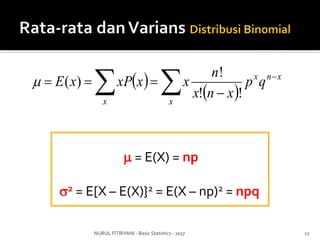 Basic statistics 5 - binomial distribution | PDF