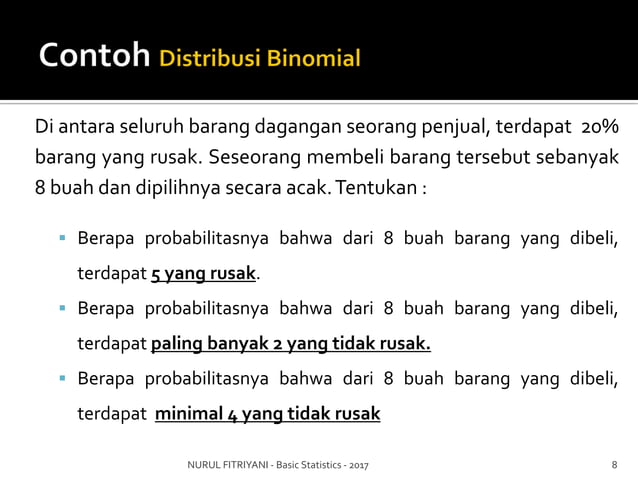 Basic statistics 5 - binomial distribution | PDF