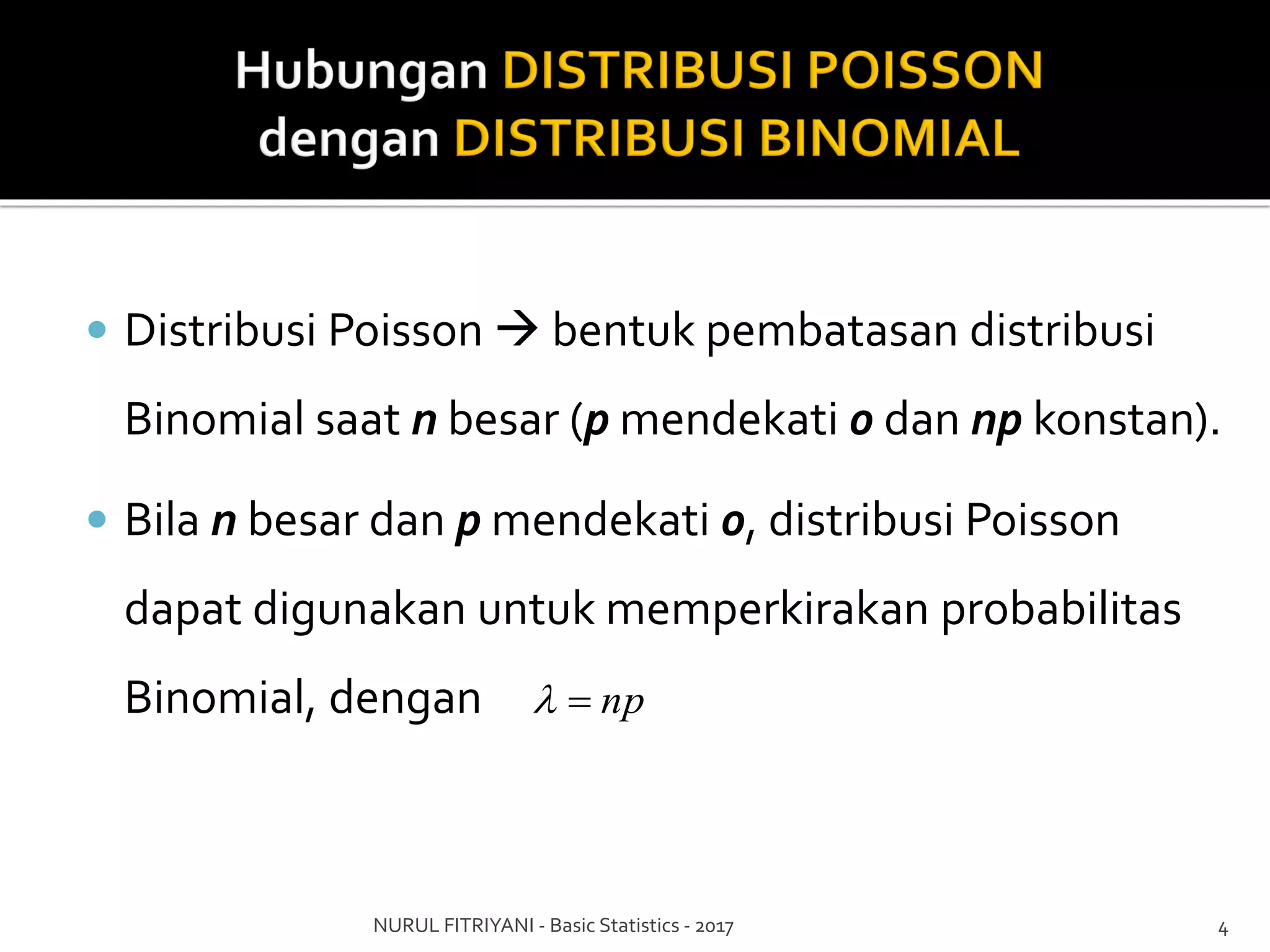 Basic statistics 6 - poisson distribution | PDF