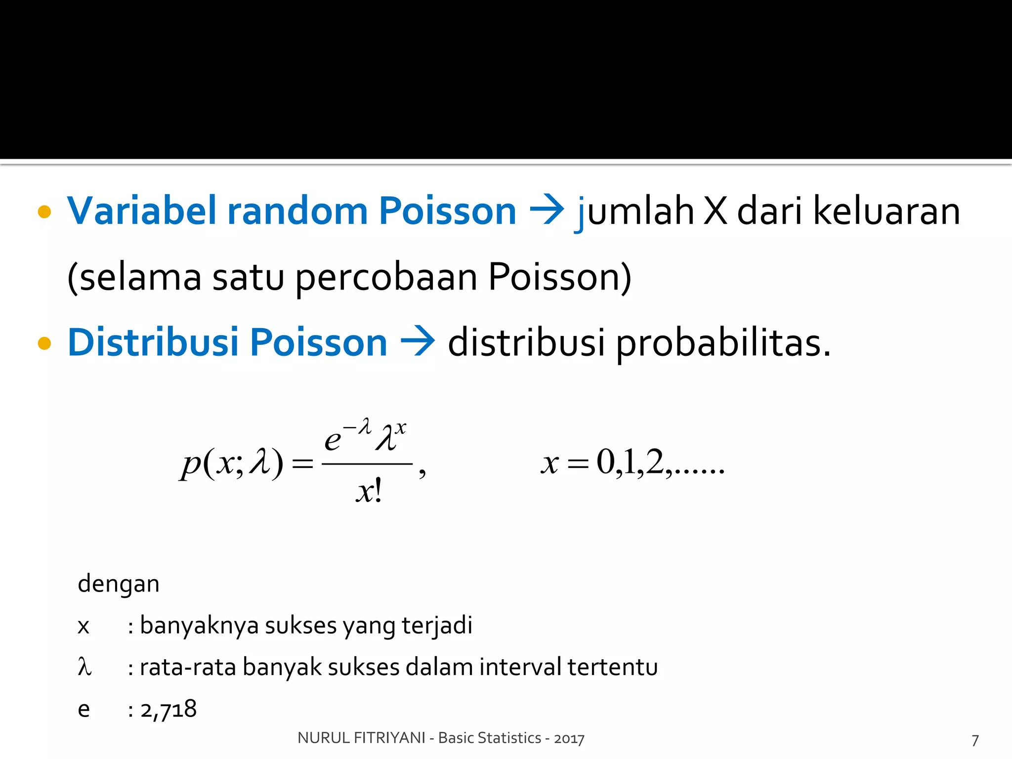 Basic statistics 6 - poisson distribution | PDF